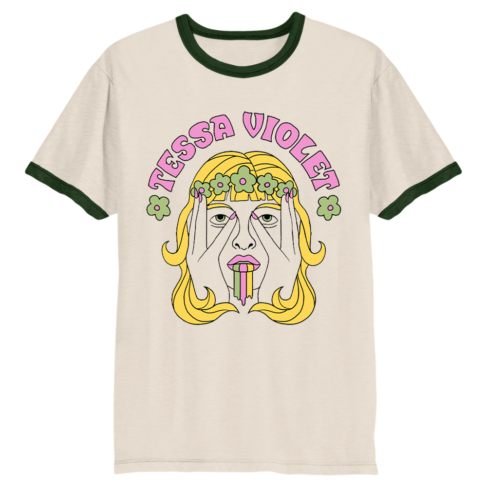 70'S RINGER TEE - FOREST GREEN